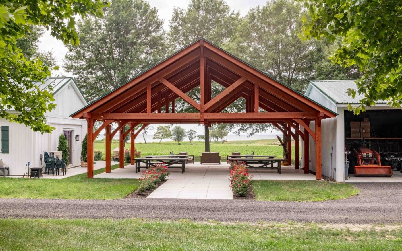 38x30 Kingston Pro Timber Frame Pavilion | Pequea