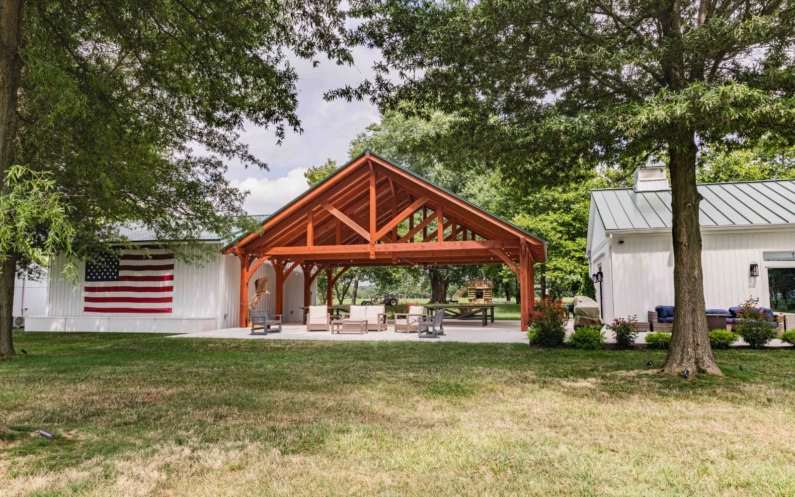 38x30 Kingston Pro Timber Frame Pavilion | Pequea