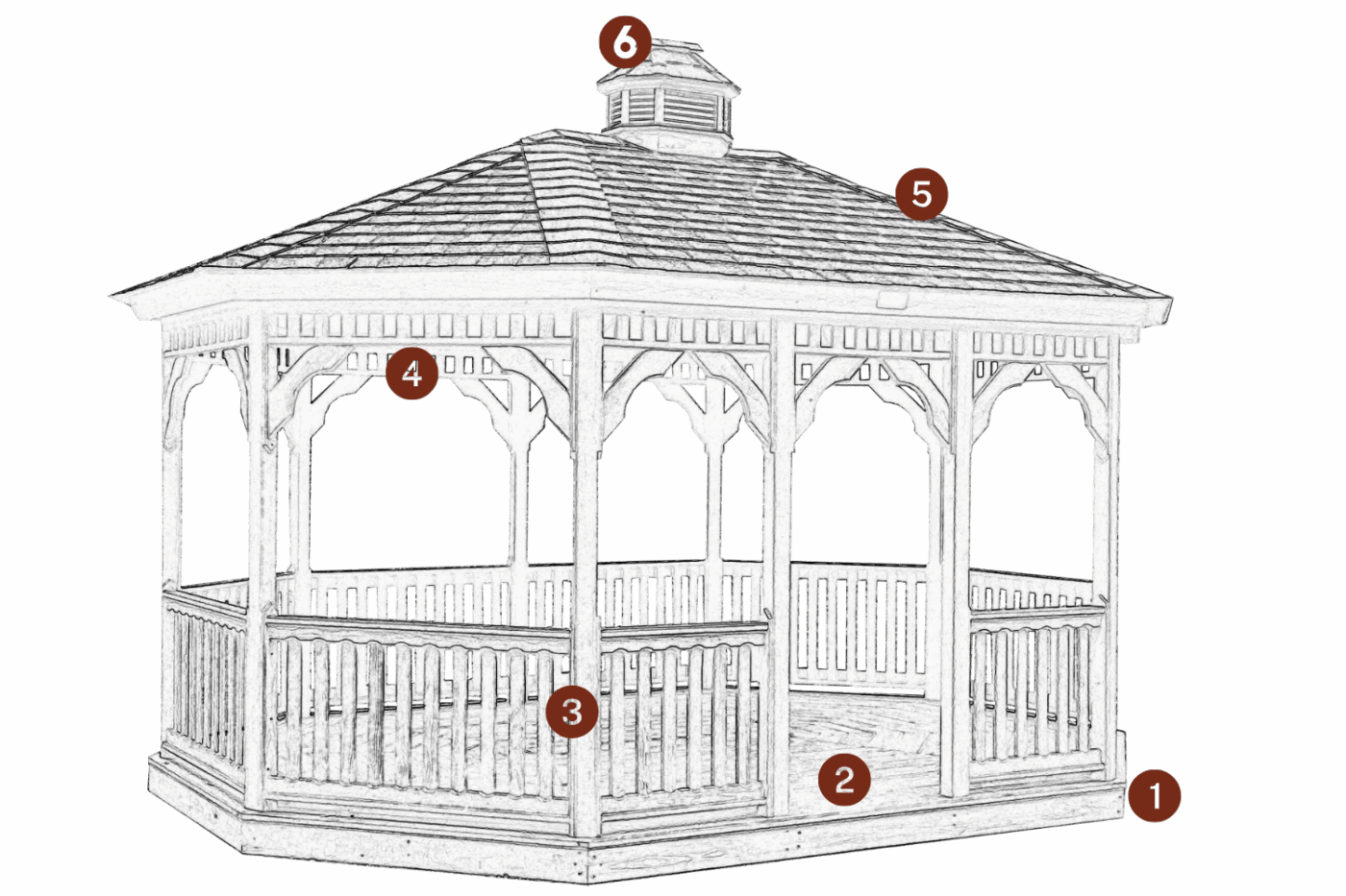 The Wood Oval Gazebo | Pequea