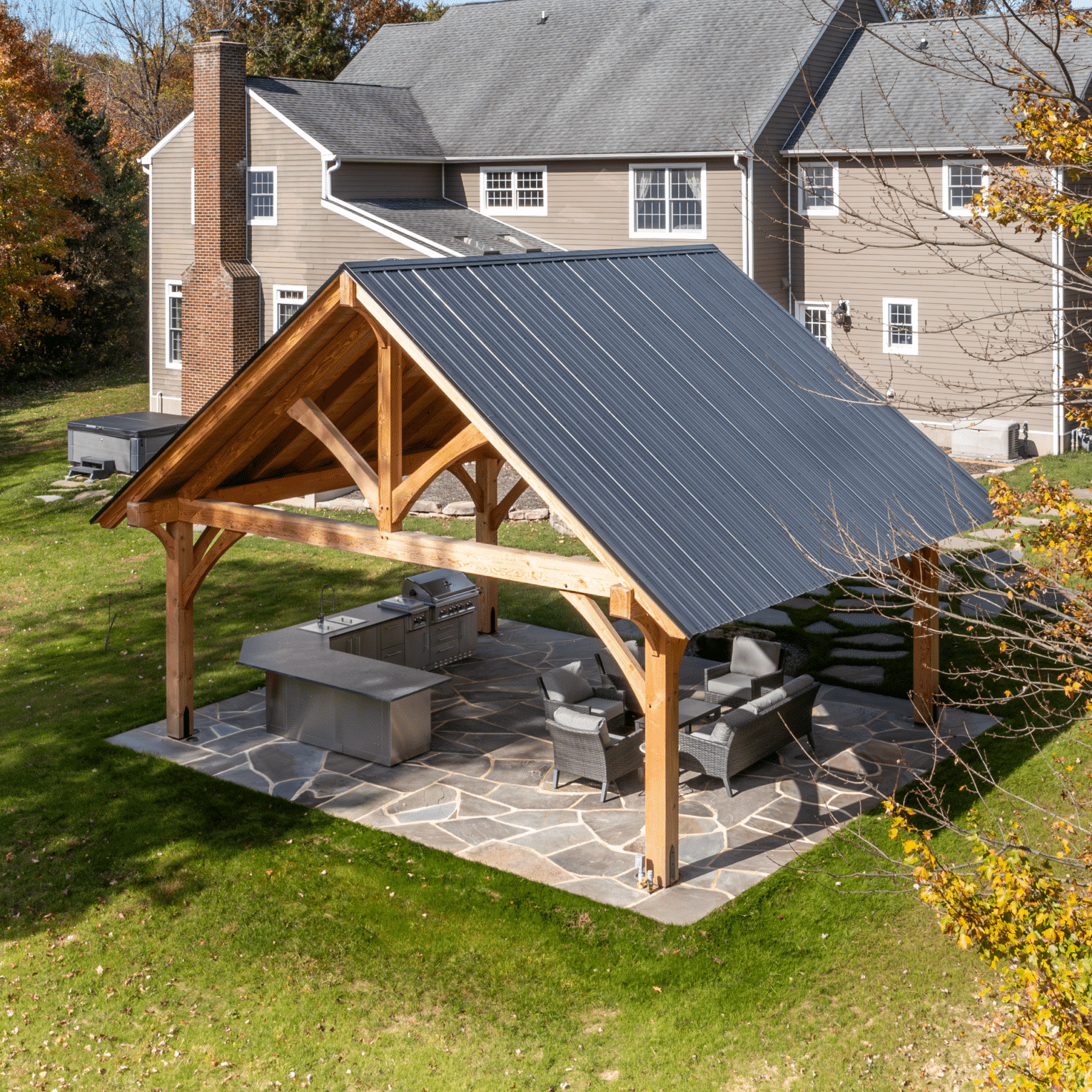 The Kingston Pro Timber Frame Pavilion | Pequea