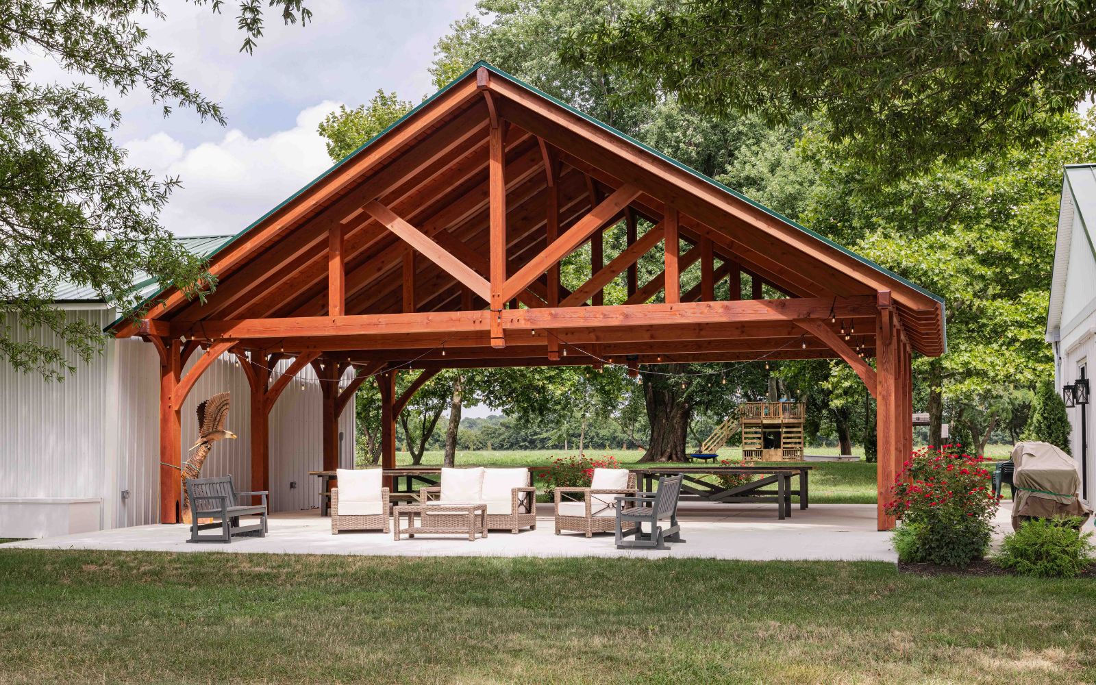 38x30 Kingston Pro Timber Frame Pavilion | Pequea