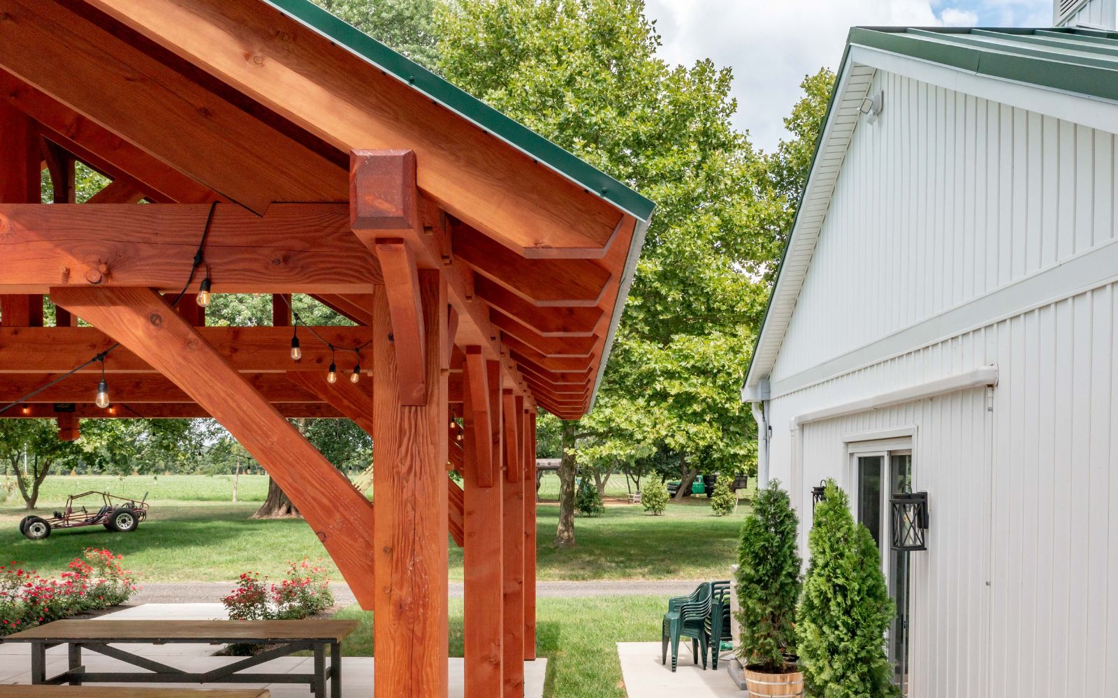 38x30 Kingston Pro Timber Frame Pavilion | Pequea